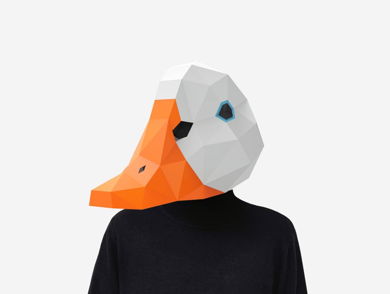 Goose Mask, Paper Craft Template, DIY Printable Duckanimal Mask ...
