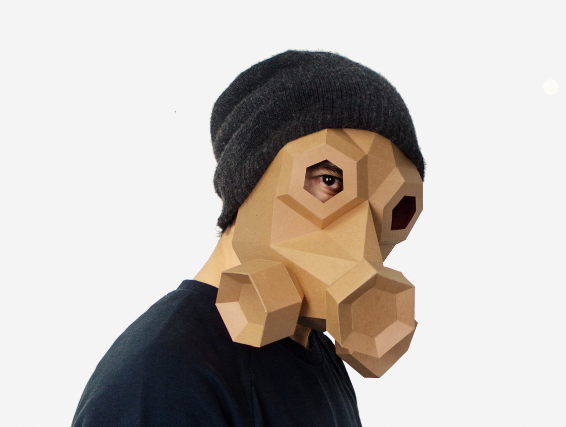 DIY Gas Mask Steampunk Mask 3D Paper Craft Template | Etsy Canada