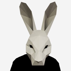 DIY Hare Mask, Rabbit Mask, Halloween Mask, Easter Rabbit, Instant Pdf ...