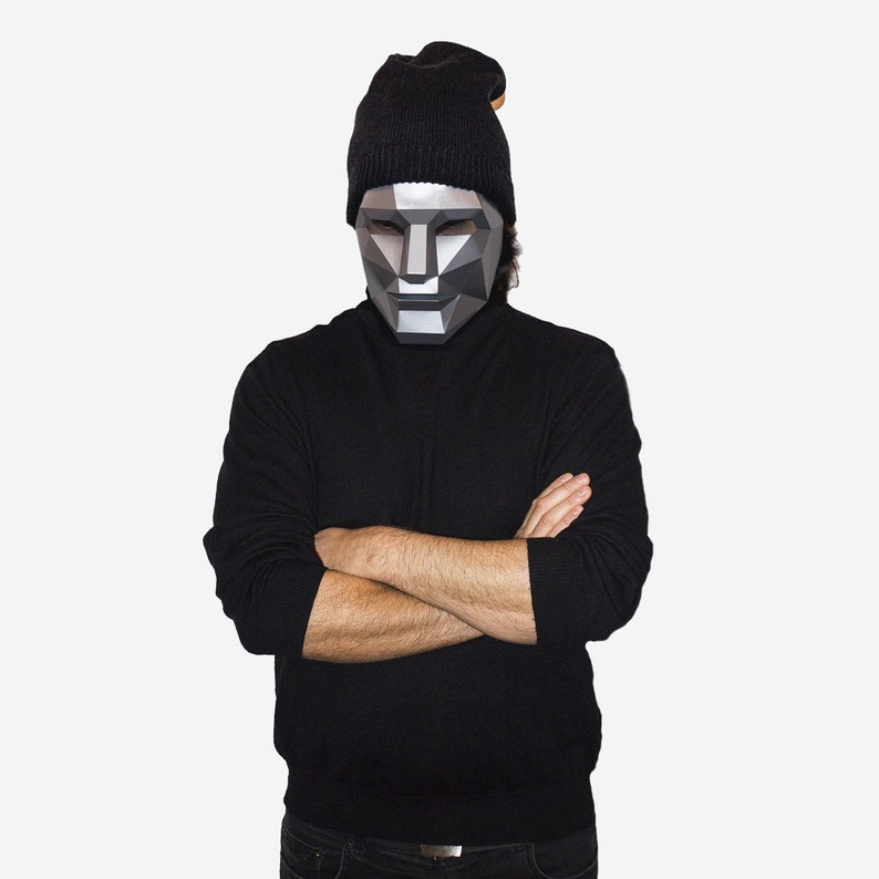 DIY Human Face Mask Low Poly Paper Craft Template Printable | Etsy Canada