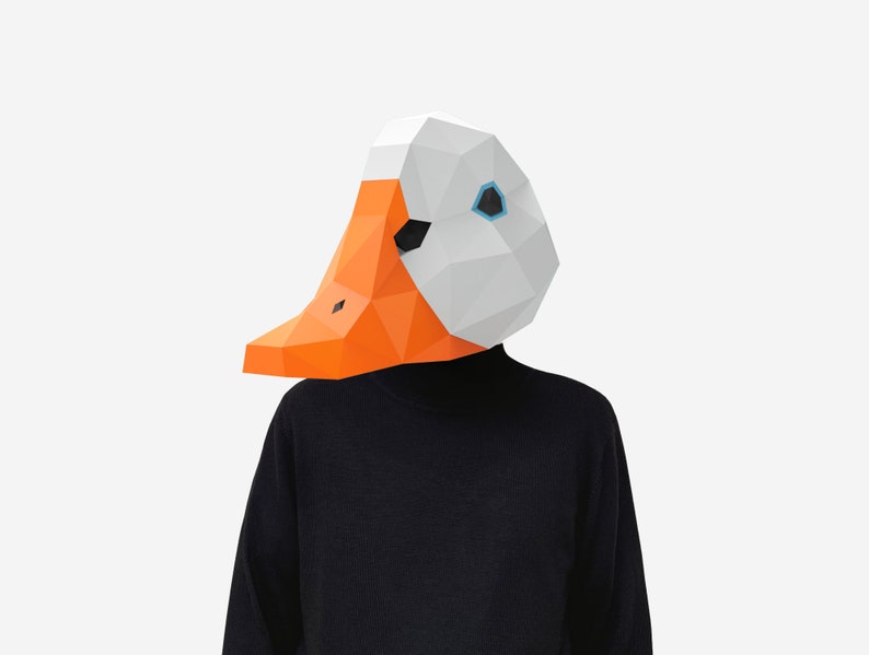 Goose Mask, Paper Craft Template, DIY Printable Duckanimal Mask ...