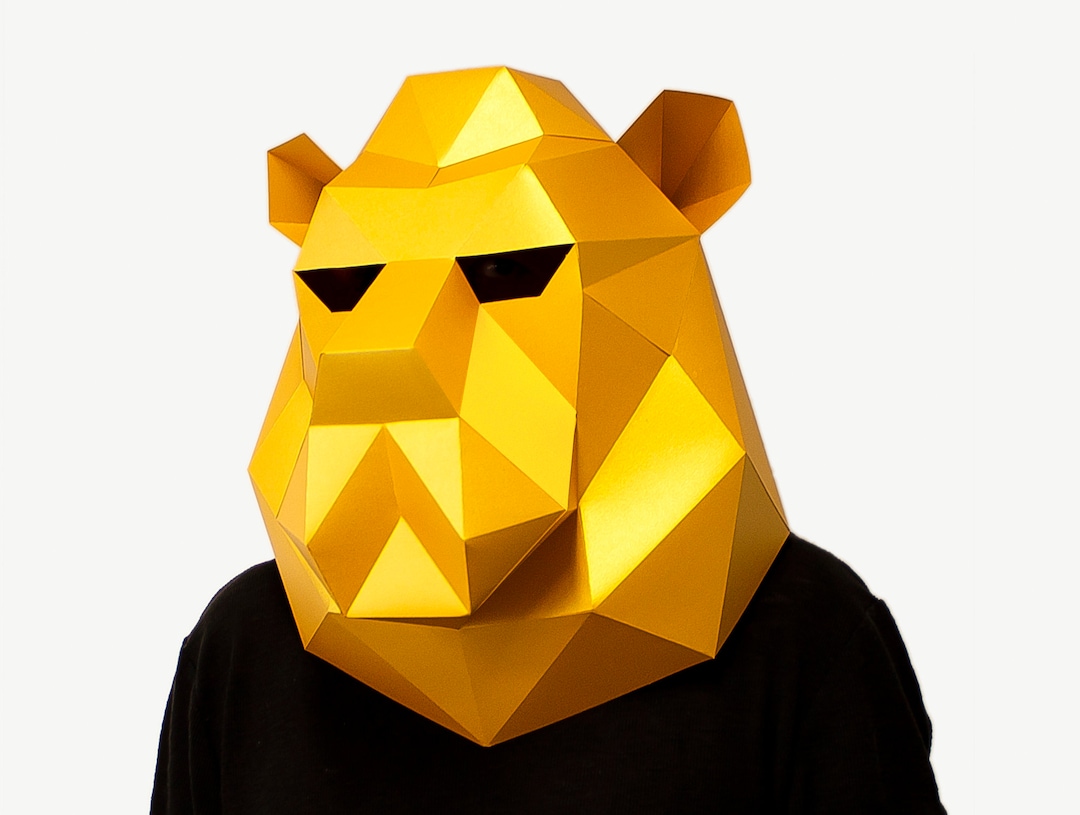 DIY Lion Mask, Lion Head Paper Craft Template, Halloween Mask ...