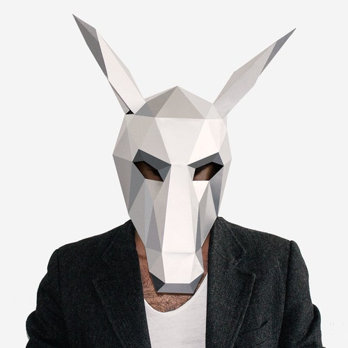 DIY Wolf Mask Low Poly Paper Craft Template Printable Wolf - Etsy