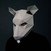 DIY Rat Mask, 3D Paper Craft Template, Halloween Mask, Printable Paper ...