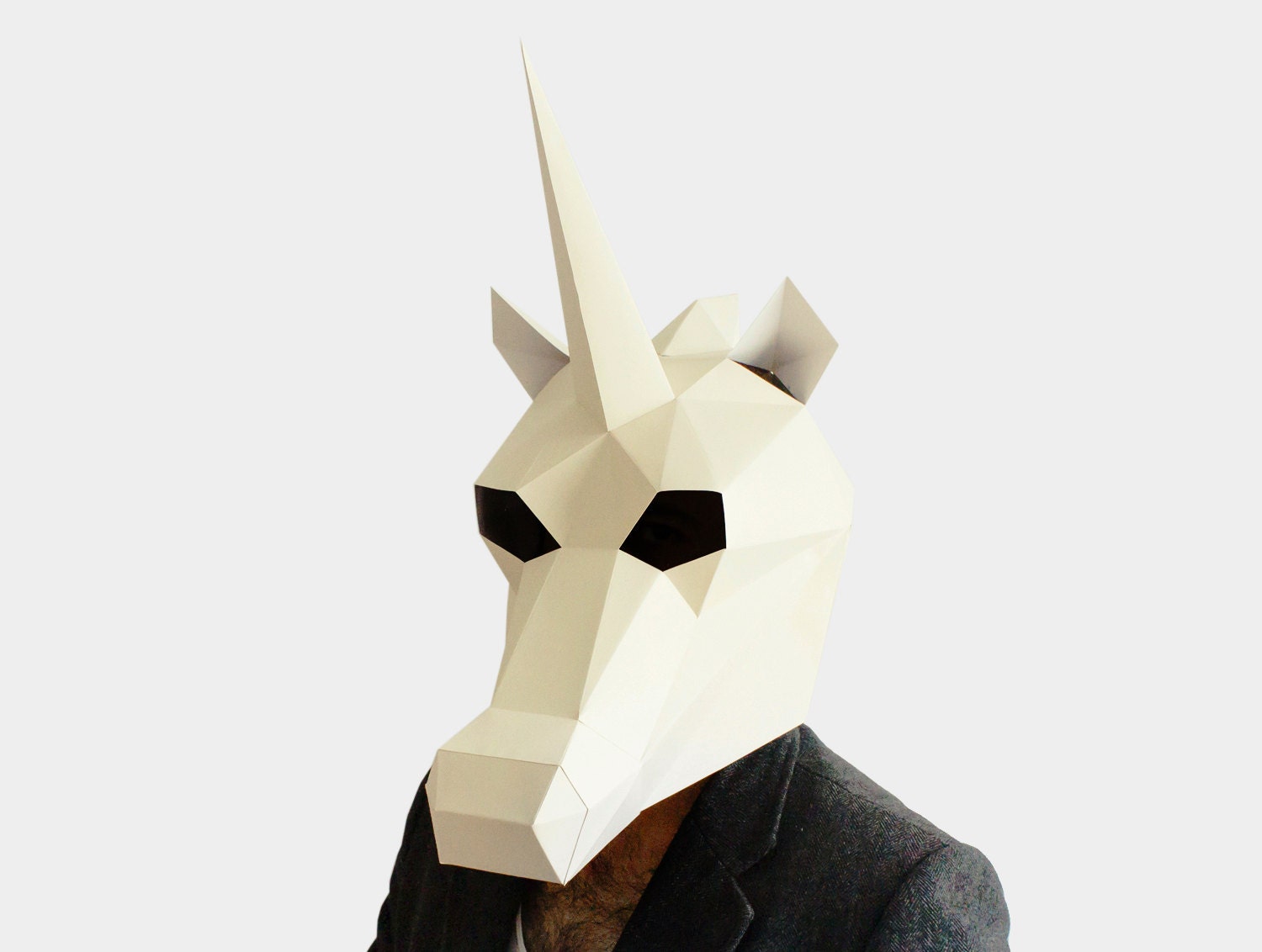 DIY Unicorn Mask, Low Poly Paper Craft Template (PDF Pattern) - Etsy