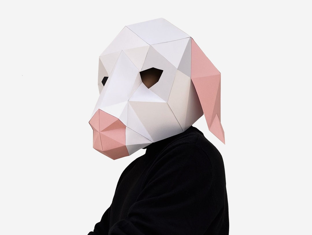 Cute Paper Sheep Mask Template, DIY Printable Lamb Mask, Instant Pdf ...