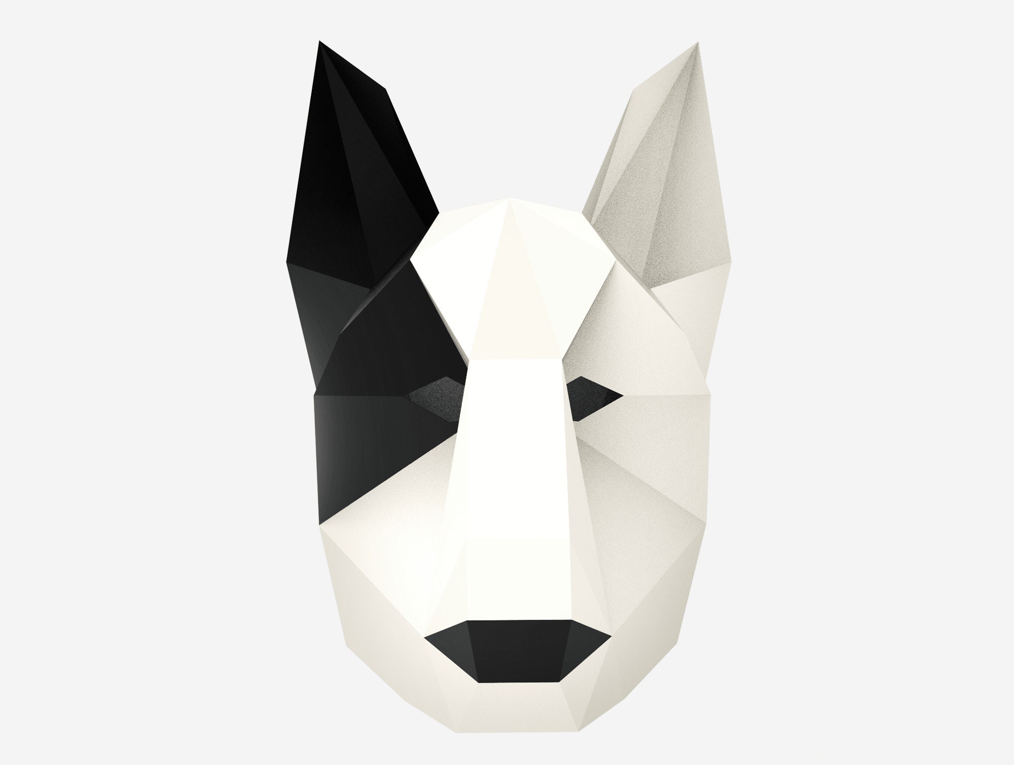 DIY Bull Terrier Mask, 3D Paper Craft Template, Halloween Dog Mask ...