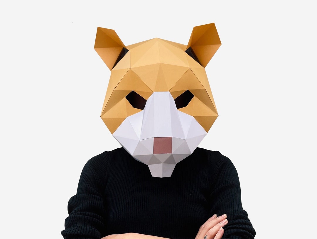 DIY Hamster Mask Template, Paper Craft, DIY Printable Mask, Instant Pdf ...