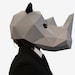 DIY Rhino Mask Paper Craft Template Printable Rhinoceros - Etsy Denmark