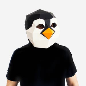 DIY Penguin Mask, 3D Papercraft Template (PDF Download) - Etsy