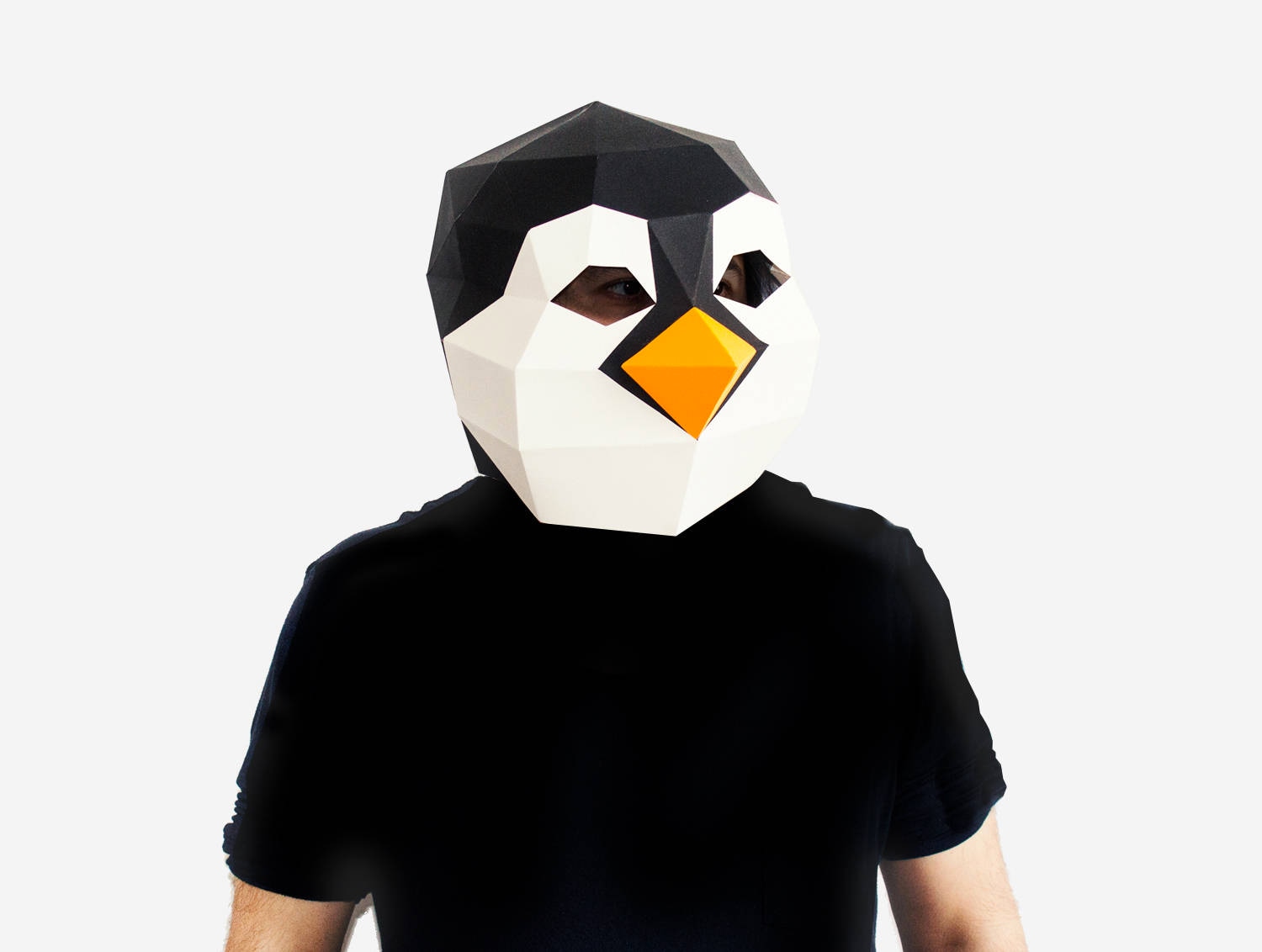 DIY Penguin Mask 3D Paper Craft Template Halloween Mask - Etsy UK