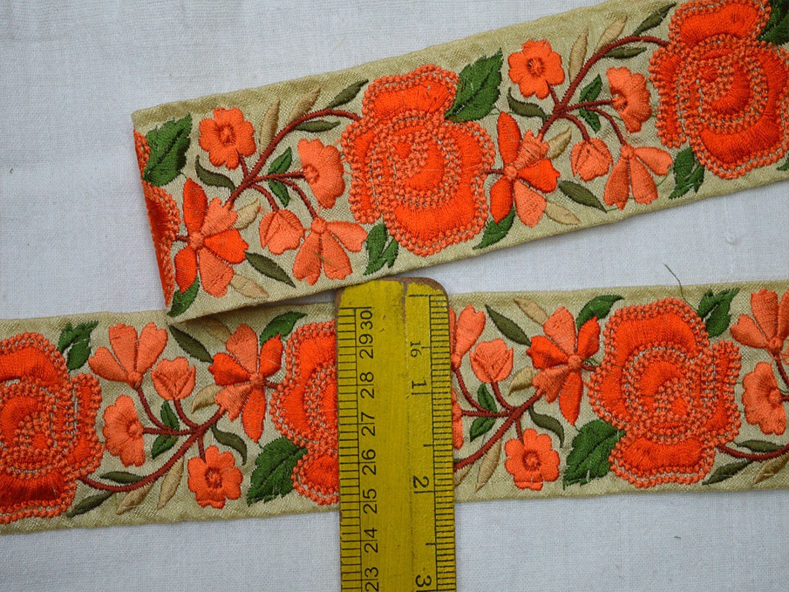 9 Yard Wholesale Orange Decorative Sari Border Sewing Indian | Etsy