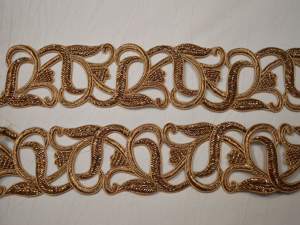 Handcrafted Zardosi Sari Border Decorative Gold Trim by the - Etsy