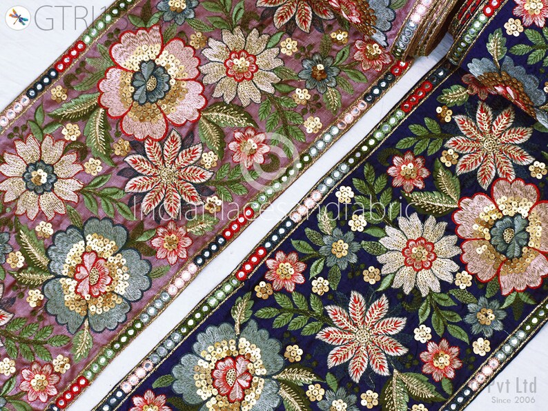 8.5'' Red Embroidery Fabric Trim by 9 Yard Embroidered - Etsy