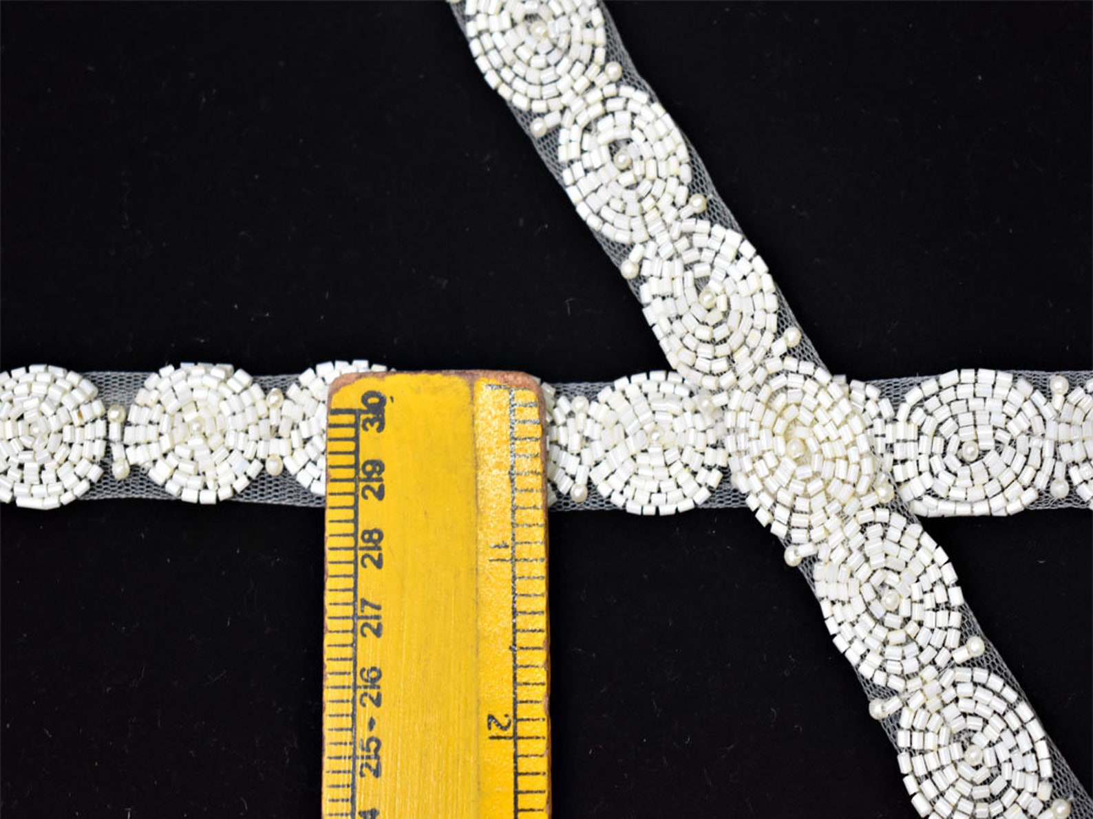 Decorative White Beaded Trim Wedding Gown Bridal Belt Sashes | Etsy