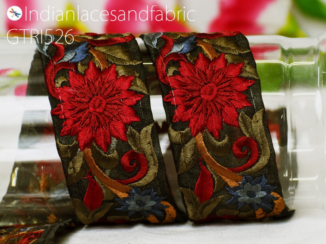 9 Yard Indian Maroon Doll Making Tapes Fabric Trim Sari Border | Etsy