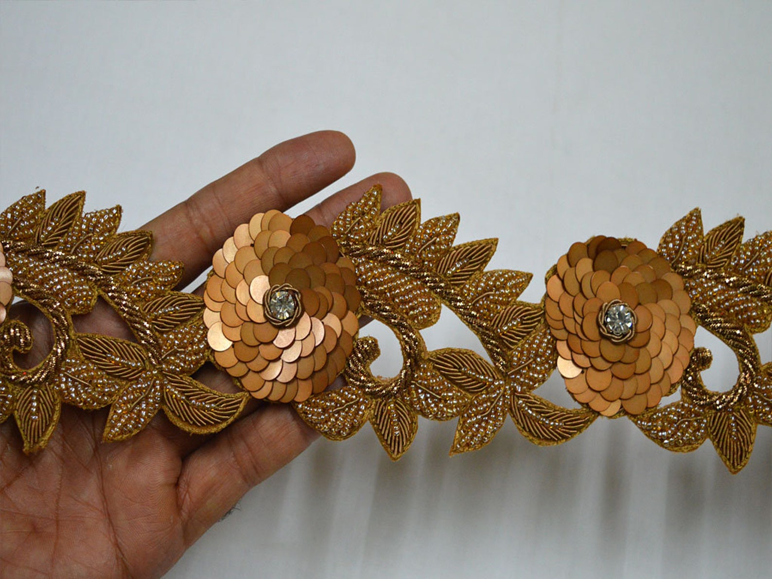 Embroidered Floral Exclusive Indian Trims by the Yard Beaded - Etsy