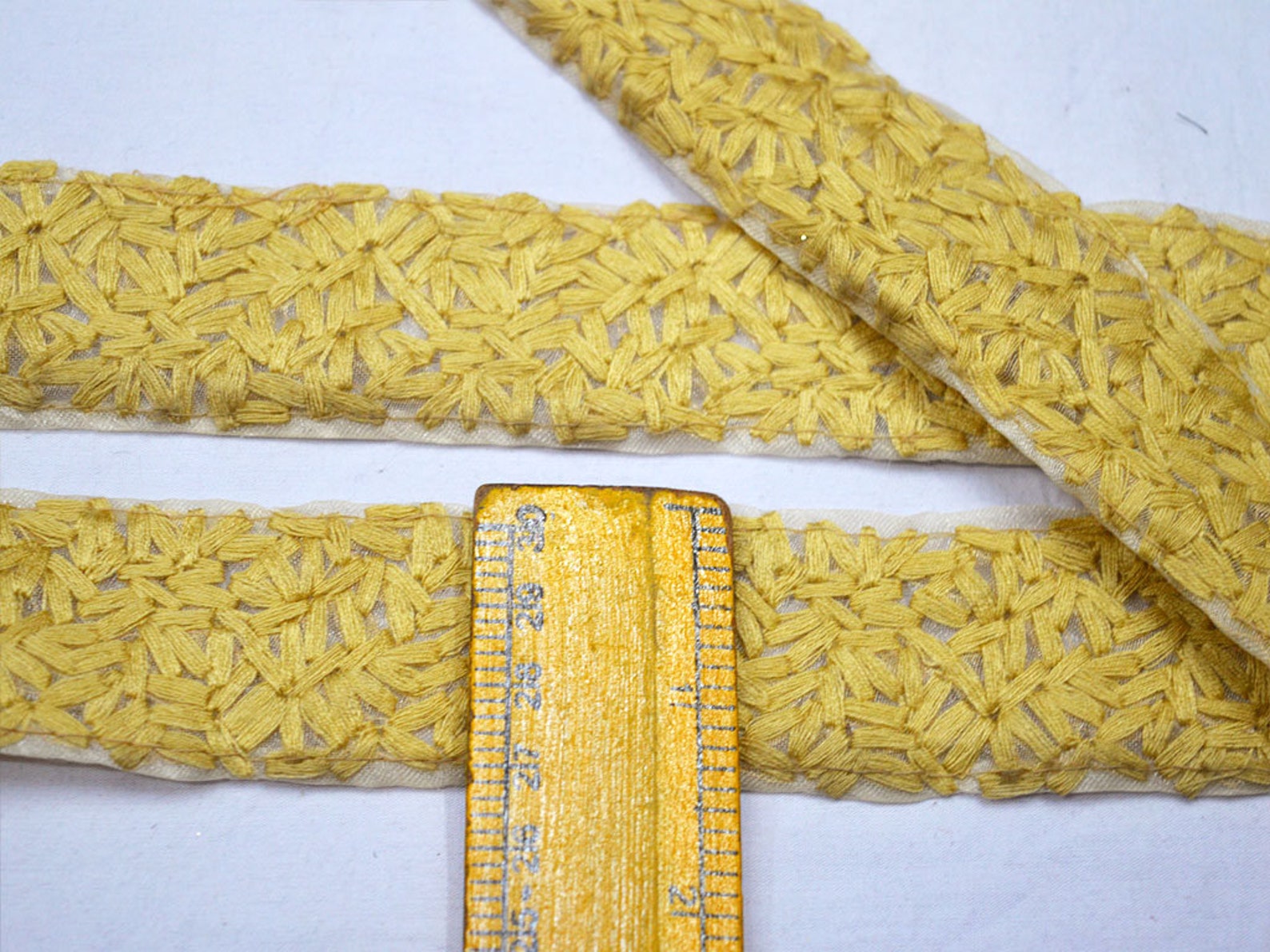 5 Yard Beige Decorative Crafting Ribbon Fashion Embroidered - Etsy