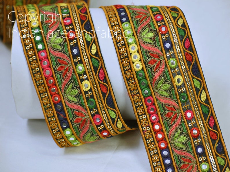 Navy Blue Sari Border Crafting Saree Embroidery Ribbons Sewing | Etsy