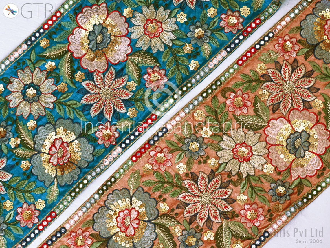 8.5'' Red Embroidery Fabric Trim by 9 Yard Embroidered - Etsy