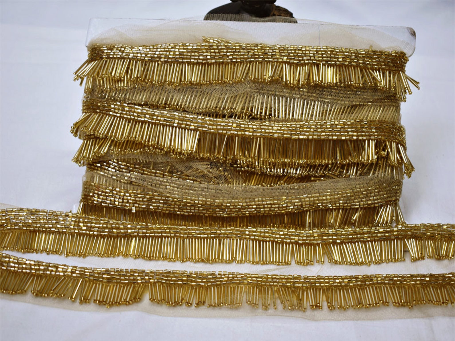 Buy Decorative Beaded Fringe Lace by the Yard Costume Wedding Wear ...