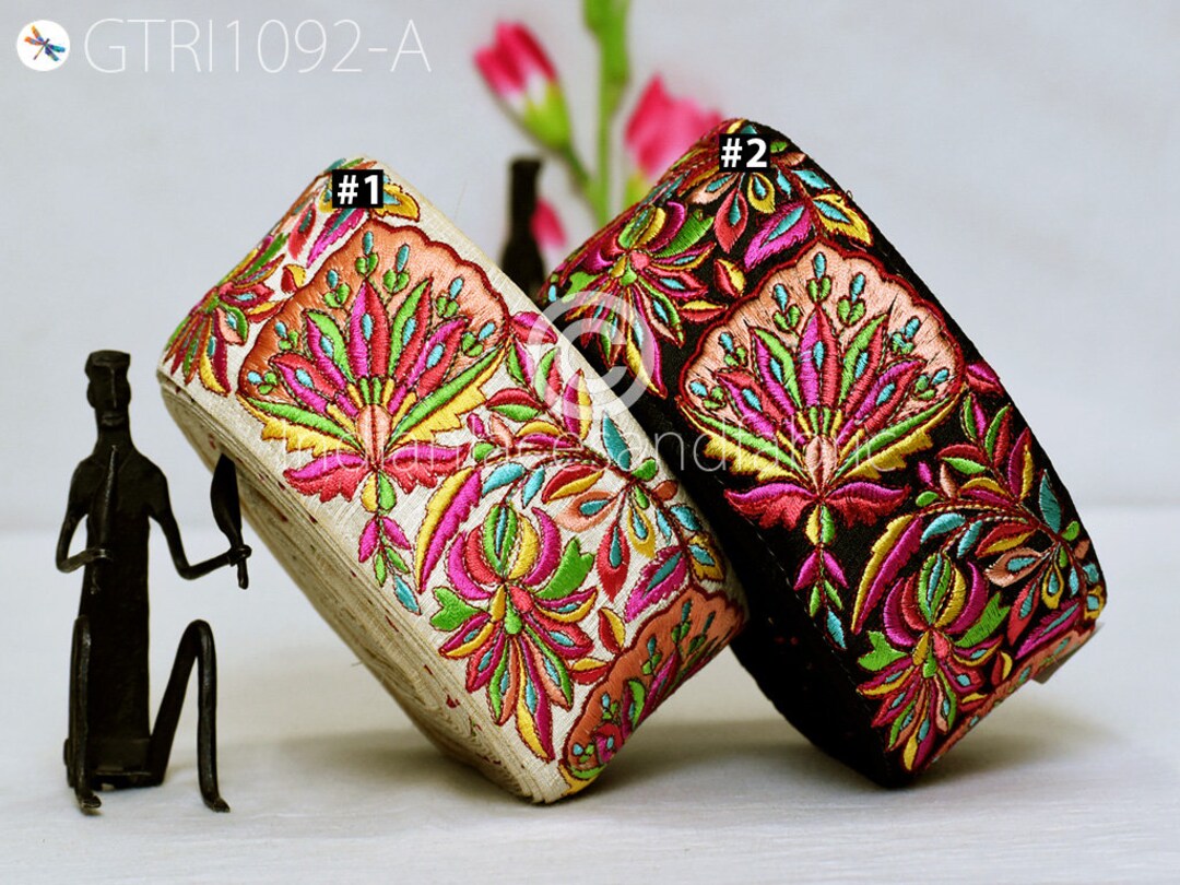 DIY Crafting Indian Embroidered Decorative Fabric Trim by the - Etsy