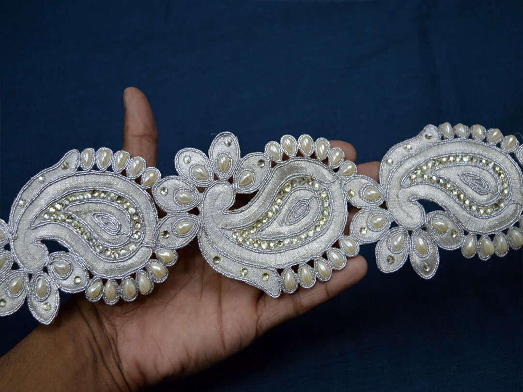 3'' Decorative Paisley Ribbon Costume Metallic Beaded - Etsy