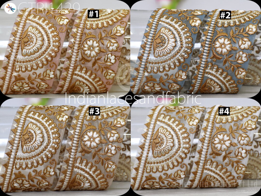 9 Yard Indian Trim Sari Border Crafting Ribbons Sewing - Etsy
