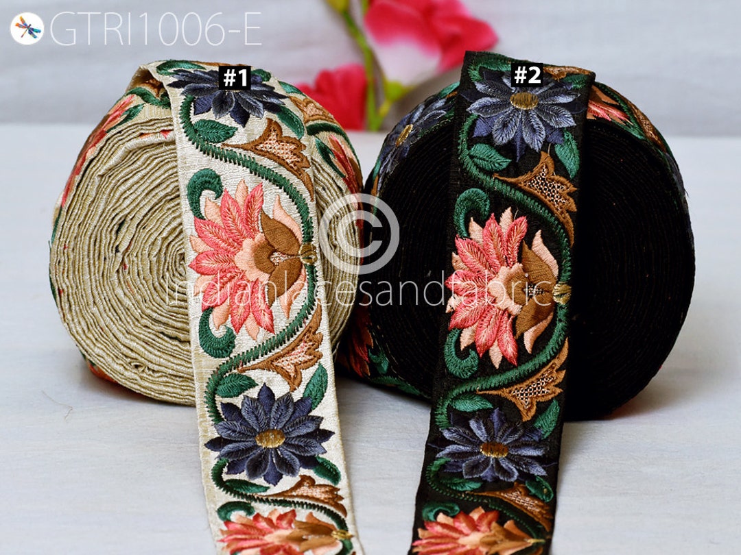9 Yard Embroidered Fabric Trim Embroidery Embellishment Sewing Costumes ...