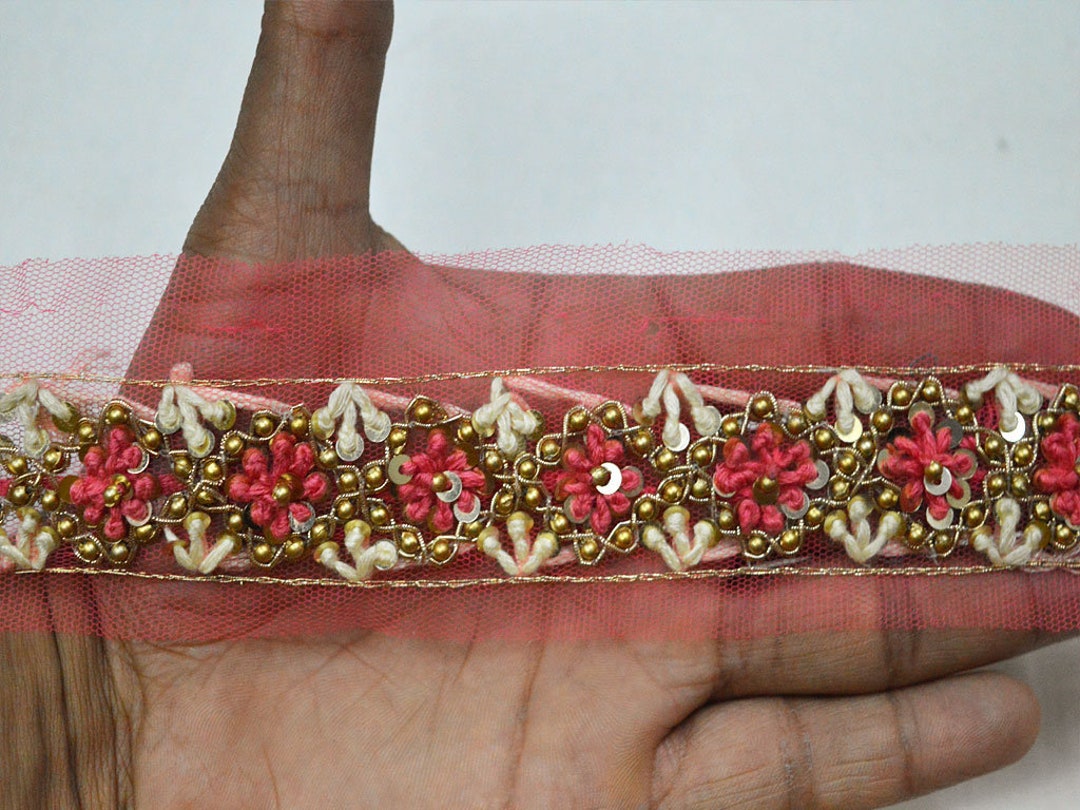 Exclusive Handmade Coral Beaded Wedding Dress Ribbon Bridal Belt Sashes ...
