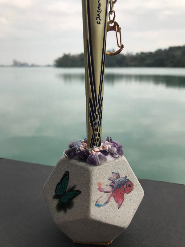 Letter Knife of Sword in the Stone With Golden Saint Sword/ Shipping is ...