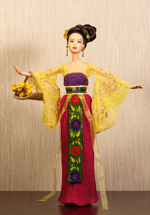 Handmade Silk Clothing Doll NW Chinese Traditional Silk Figurine ...