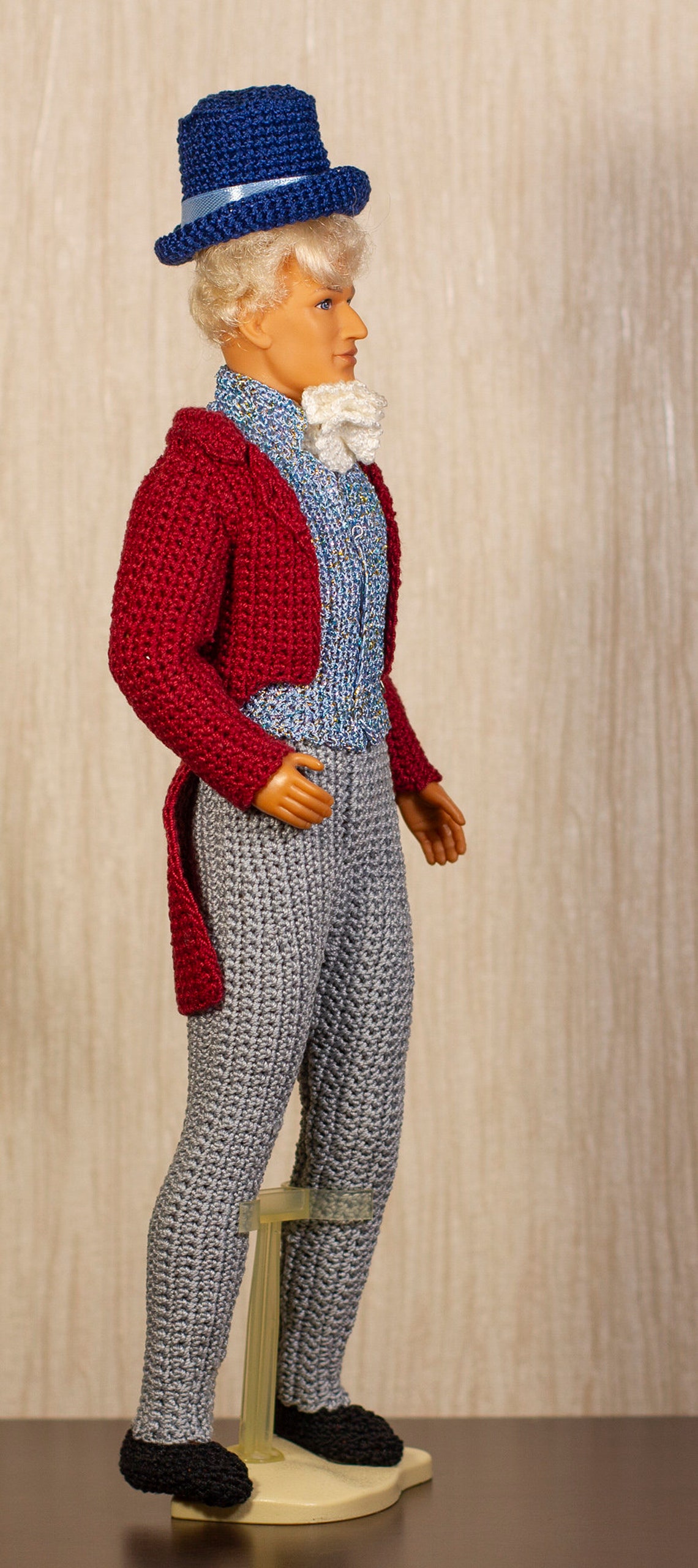 Ken Clothes Ken Costume Ken Gown Crochet Ken Historical Doll - Etsy