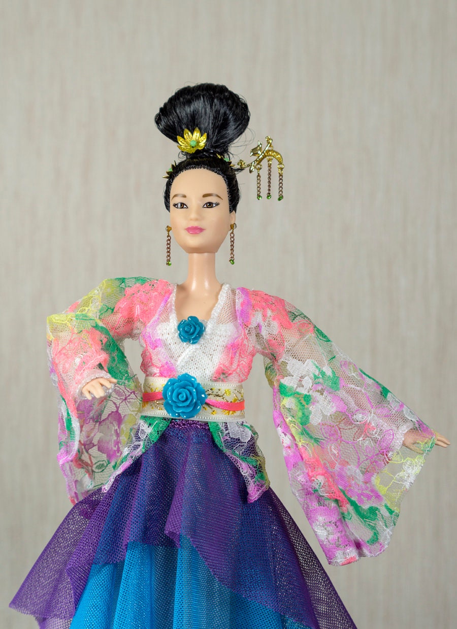 Handmade Crochet Hanfu 11 1/2 Inch Doll Traditional Chinese Costume ...