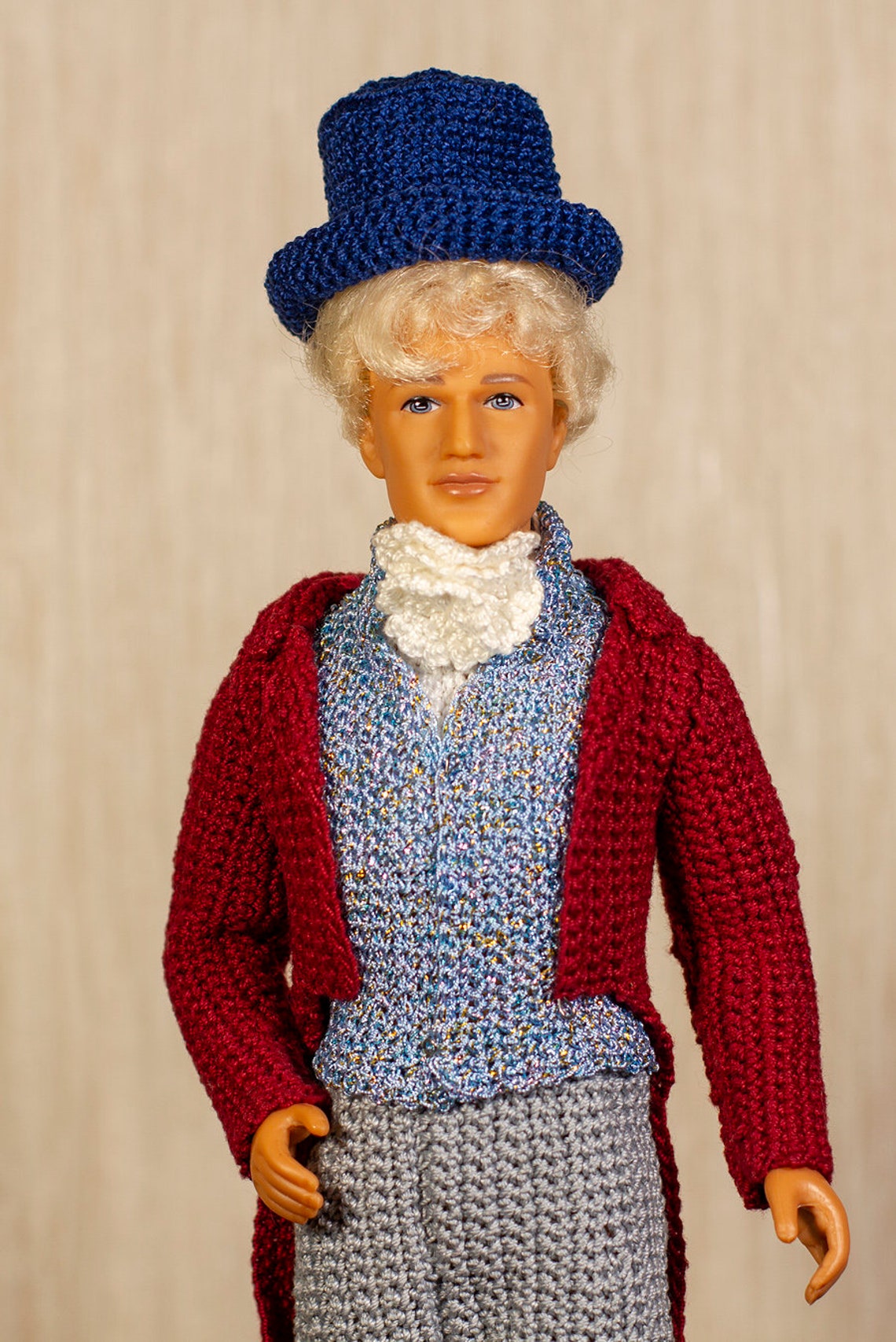 Ken Clothes Ken Costume Ken Gown Crochet Ken Historical Doll Costume A ...