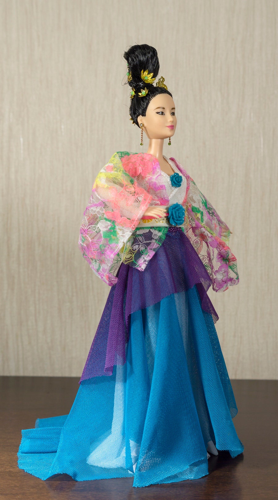 Handmade Crochet Hanfu 11 1/2 Inch Doll Traditional Chinese Costume ...
