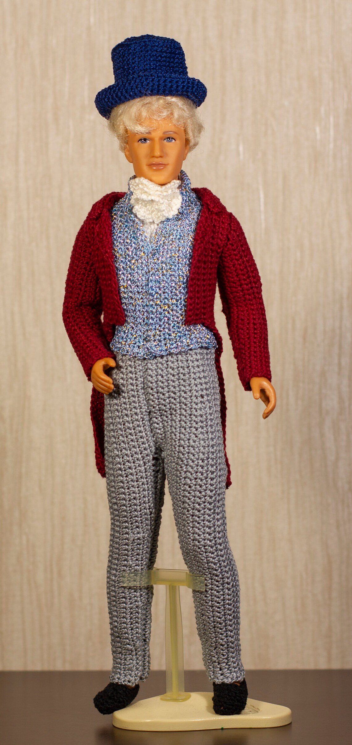 Ken Clothes Ken Costume Ken Gown Crochet Ken Historical Doll Costume A ...