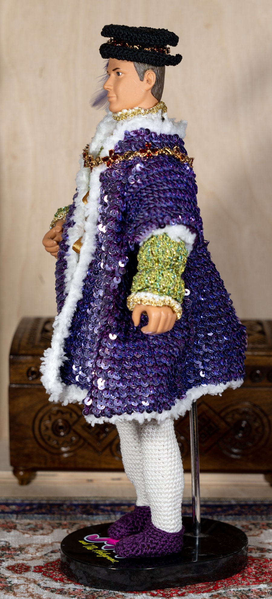 King Henry Tudor Ken Doll Handmade Crocheted Historical Costume - Etsy UK