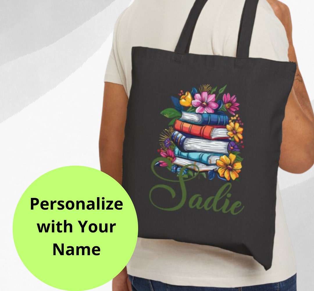 Personalized Book Tote Bag for Book Lovers, Booktroverts, and ...