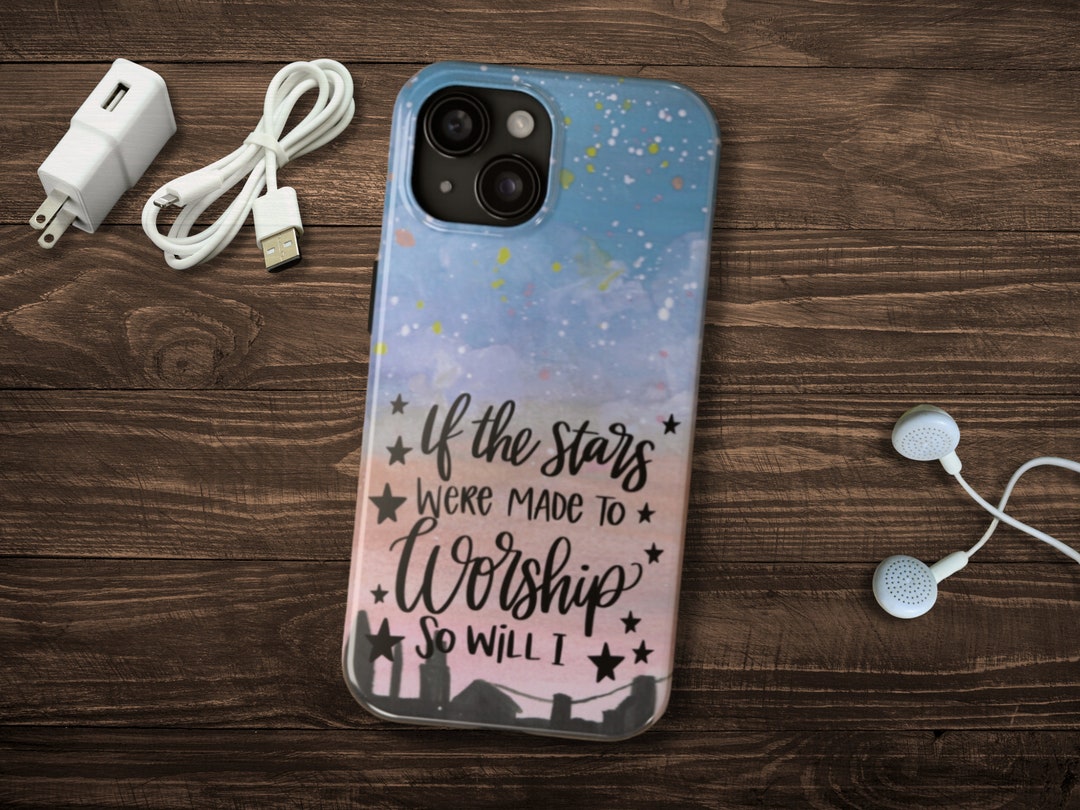 Christian Phone Case: Watercolor Nighttime Cityscape Design - Etsy