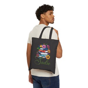 Personalized Book Tote Bag for Book Lovers, Booktroverts, and ...