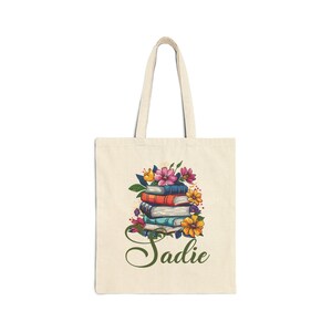 Personalized Book Tote Bag for Book Lovers, Booktroverts, and ...