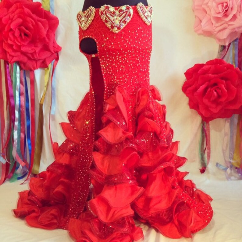 New Bellydance Costume Red Dance Costume Red Belly Dress | Etsy