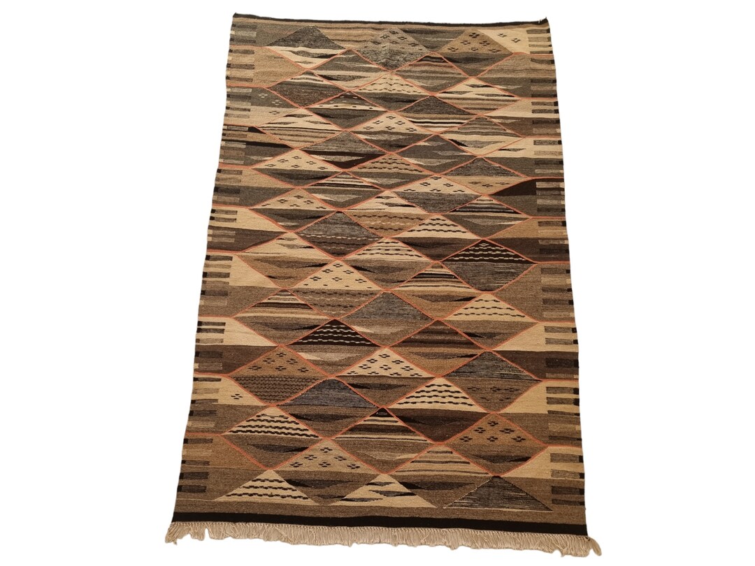 Picasso Berber Rug Taznakht Rug Technical Flatweave Moroccan Rug 5'58'4 ...