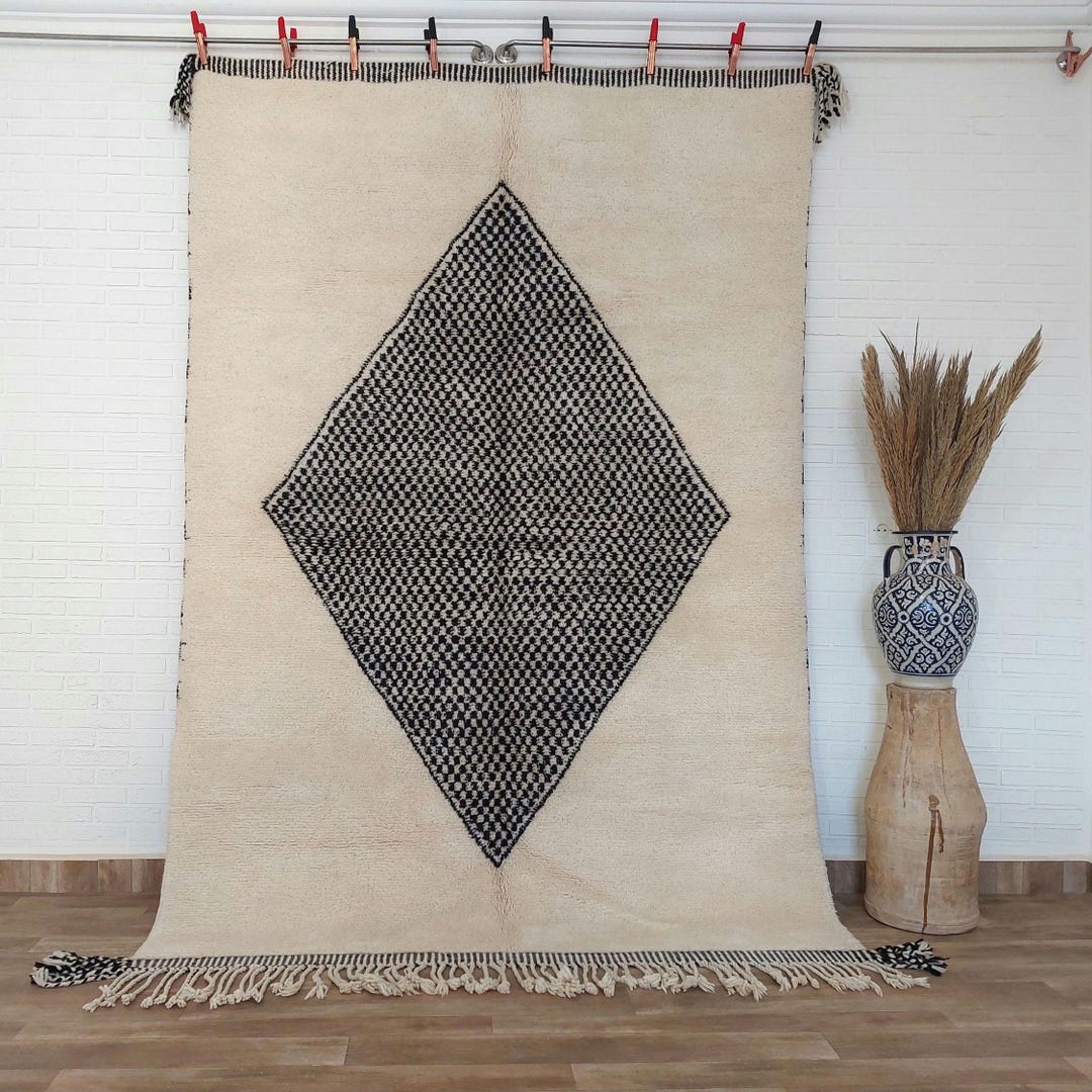 Luxury Moroccan Carpet; Beni Mrirt Rug With Plush Pile , Neutral Berber ...