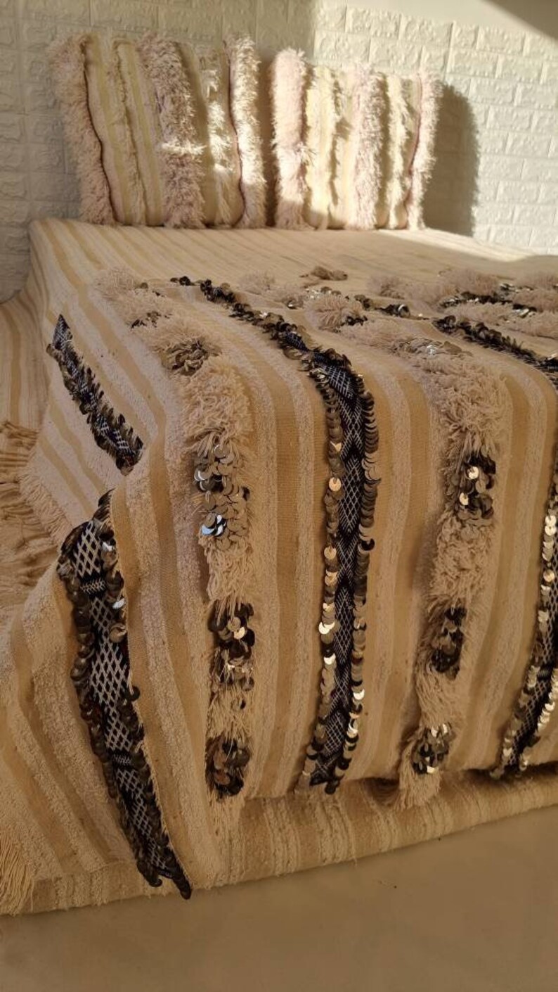 Authentic and Unique Moroccan Wedding Blanket Berber Handira | Etsy