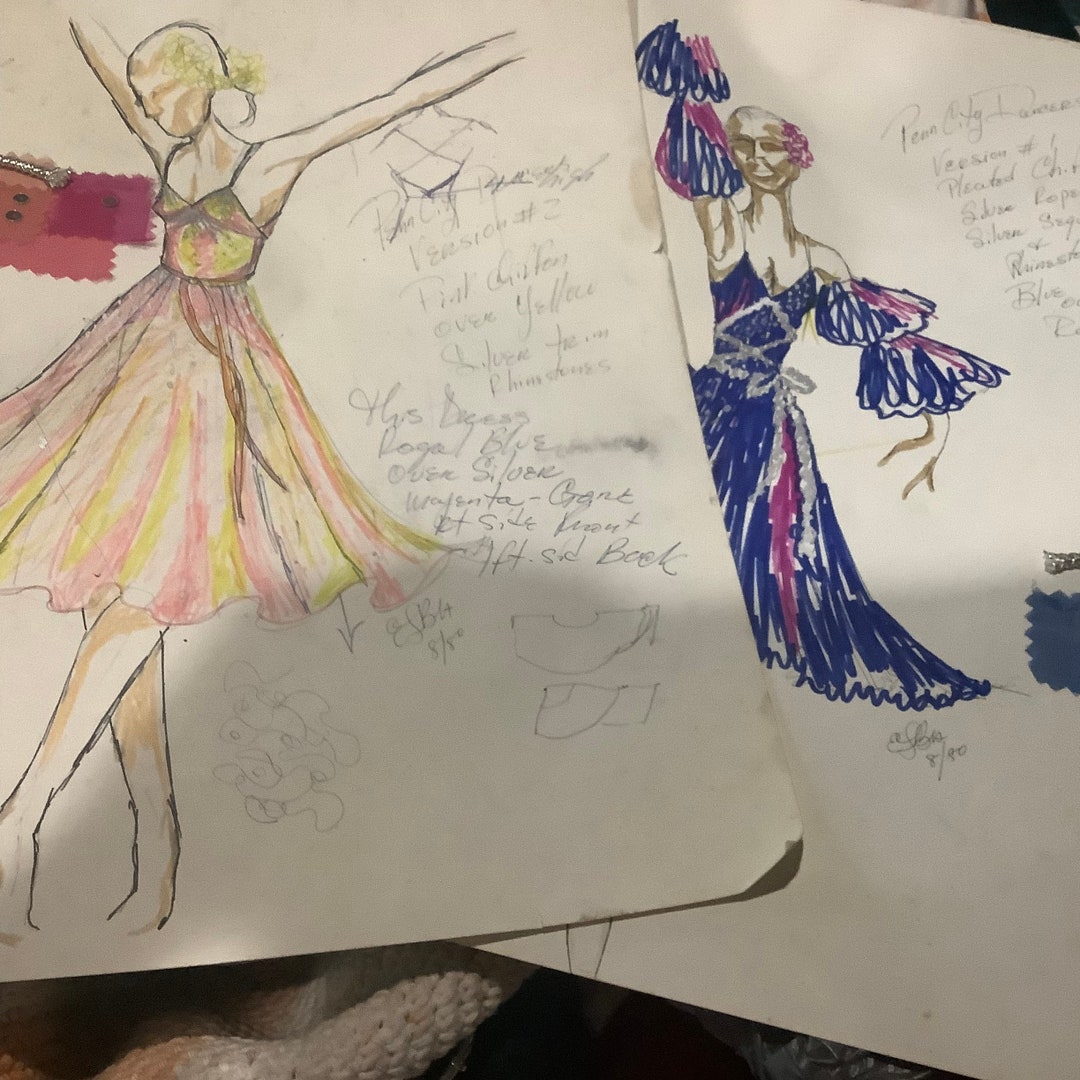 2 Ballet Costume Design Drawings - Etsy