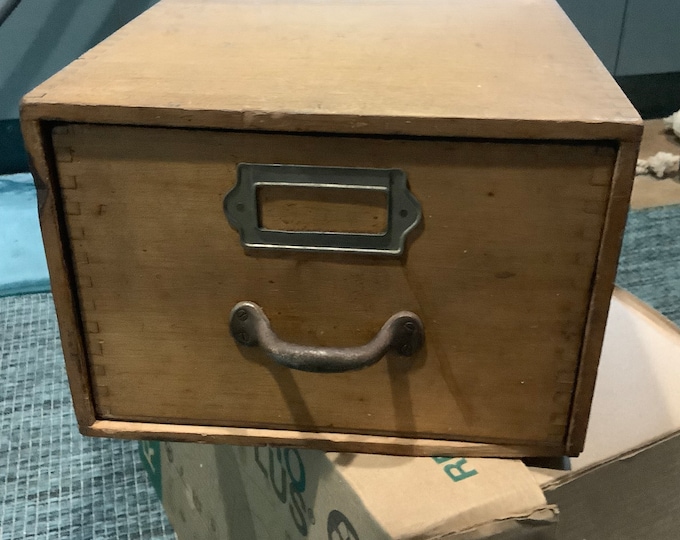 Wood 5”x8” File Box, Pull-out Drawer - Etsy