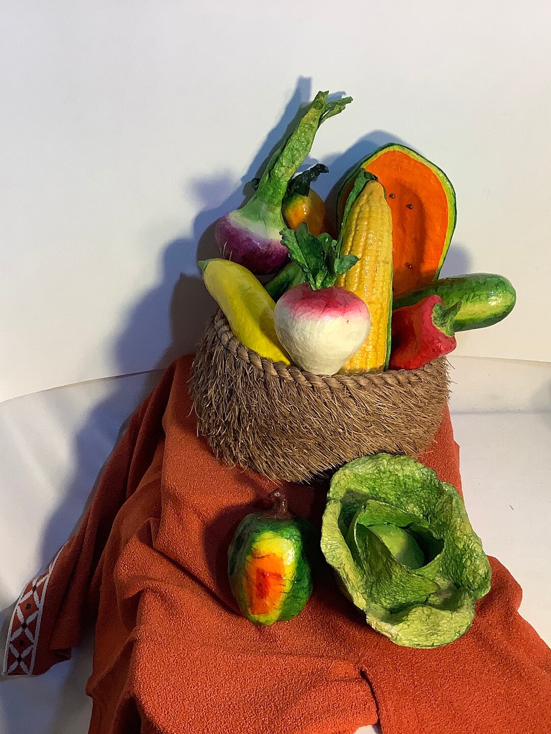 12 Pieces Paper Mache Veggies - Etsy