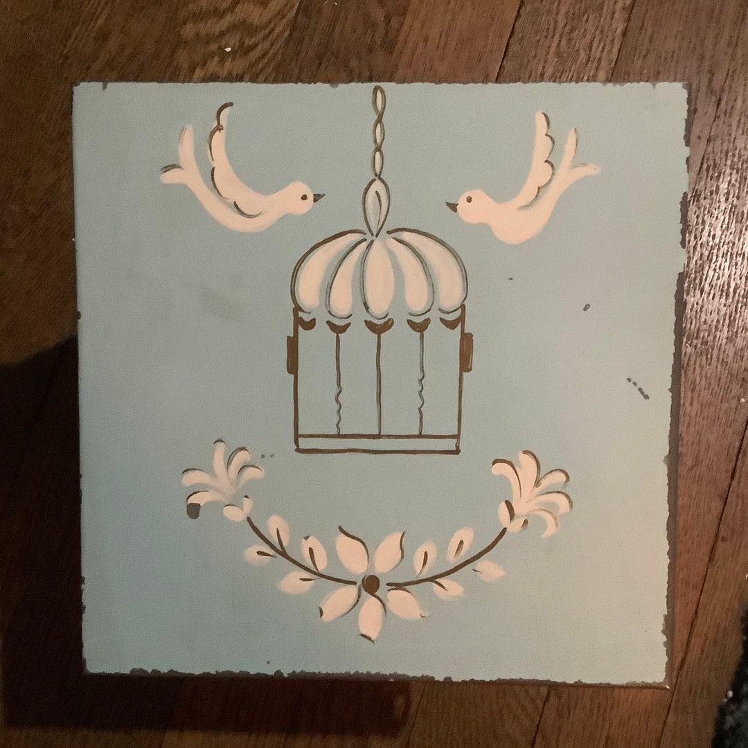 Hand Painted Tin Box, White Doves - Etsy